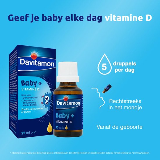 Davitamon® Baby Vitamine D Olie 25 ml | bol.com