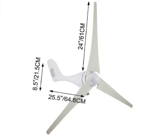 Windturbine Generator 400w - Mini Windmolen - Wind Generator - Energie ...