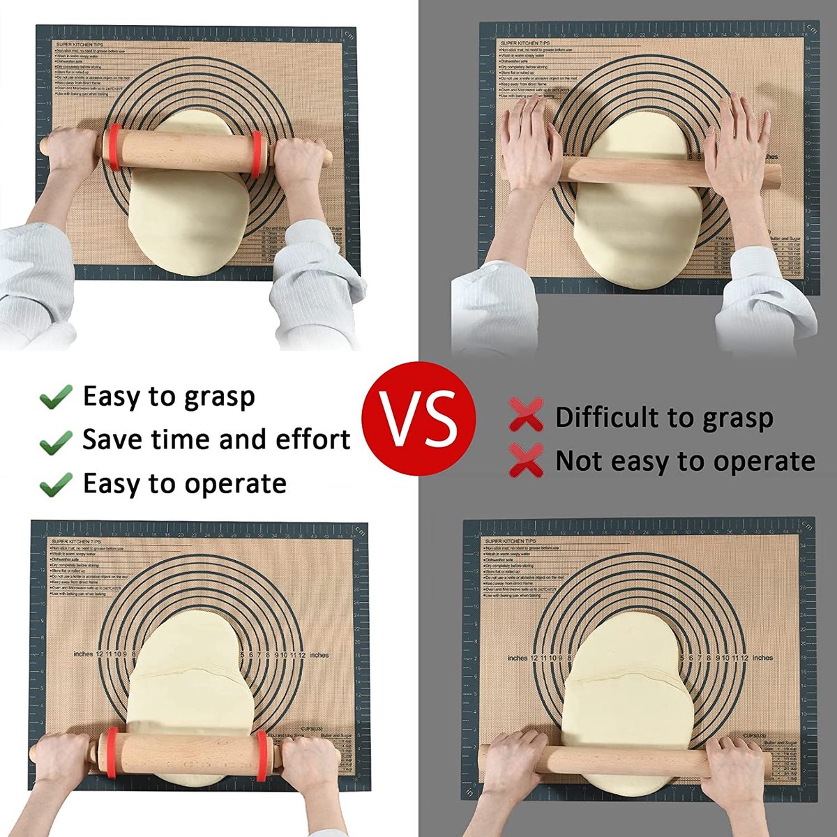 Deegroller hout – houten deegroller - rolhout | bol