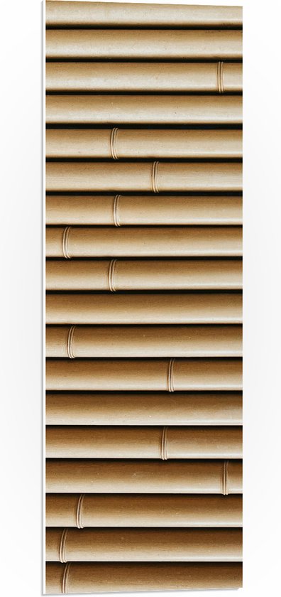 PVC Schuimplaat - Bruine Bamboe Stoken aan Elkaar op een Rijtje - 30x90 ...