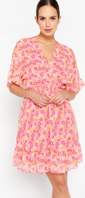 Lola Liza Wikkeljurk met bloemenprint - Dark Pink - Maat 38 | bol.com Lola Liza Wikkeljurk met bloemenprint - Dark Pink - Maat 38 | bol.com