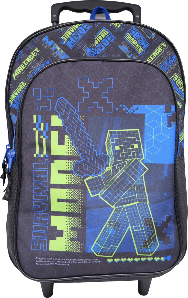 Minecraft trolley rugzak donkerblauw | bol.com