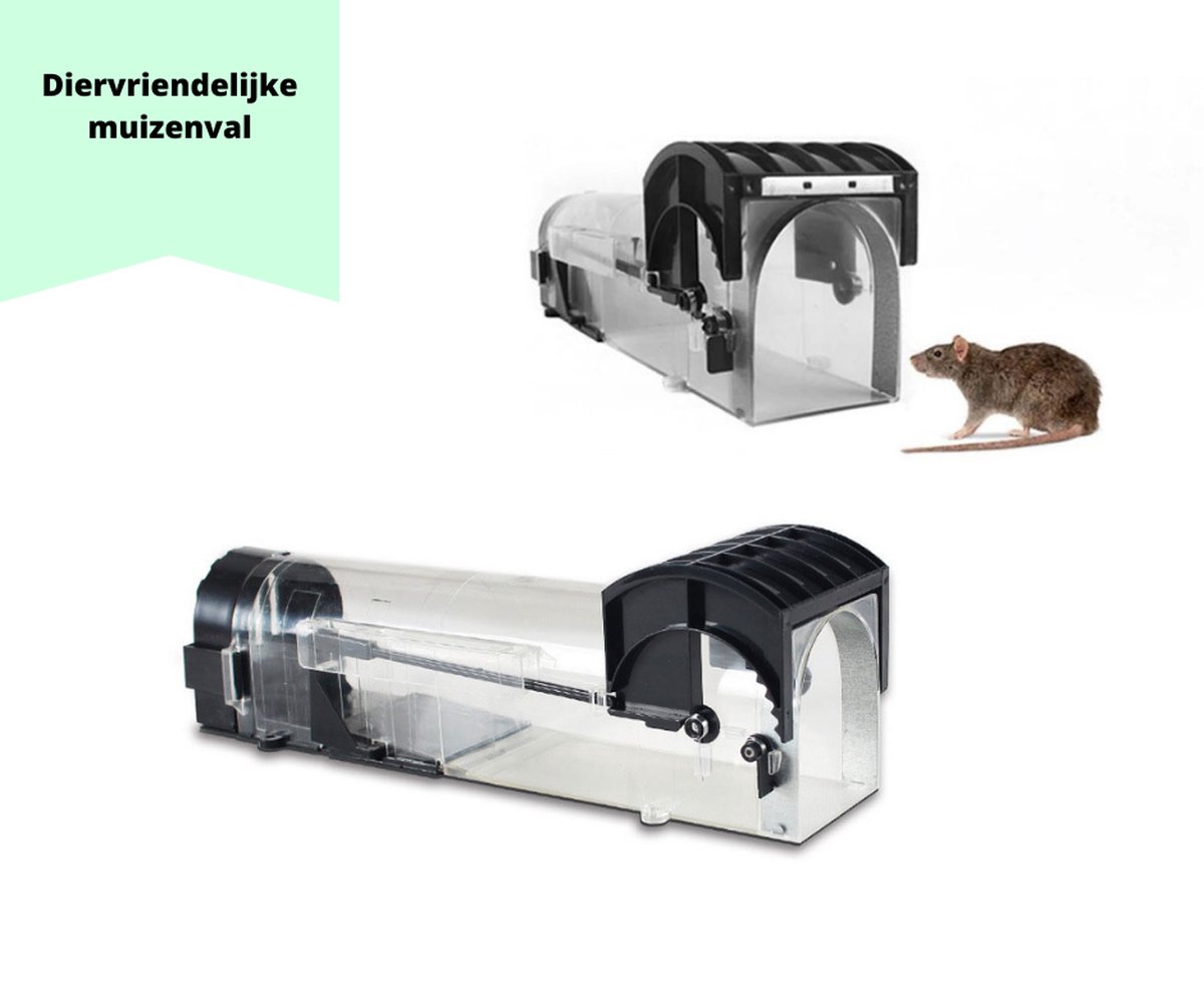 Muizenval voor binnen en buiten - Zwart met transparant - 1 ...