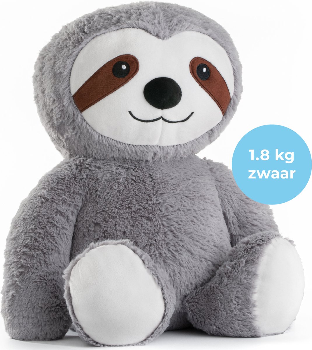 Goedewaere Verzwaringsknuffel Luiaard - Verzwaarde knuffel 1.8 kg ...