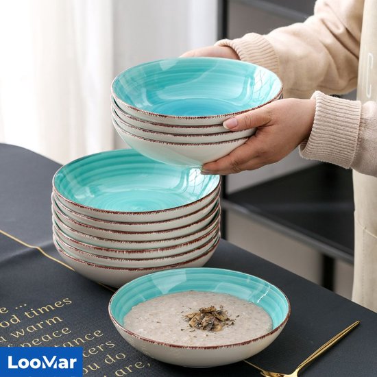 LooMar Luxe Bordenset - Borden - soepborden - set van 8 - 8 persoons ...