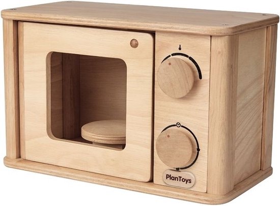 Plan Toys houten magnetron | bol.com