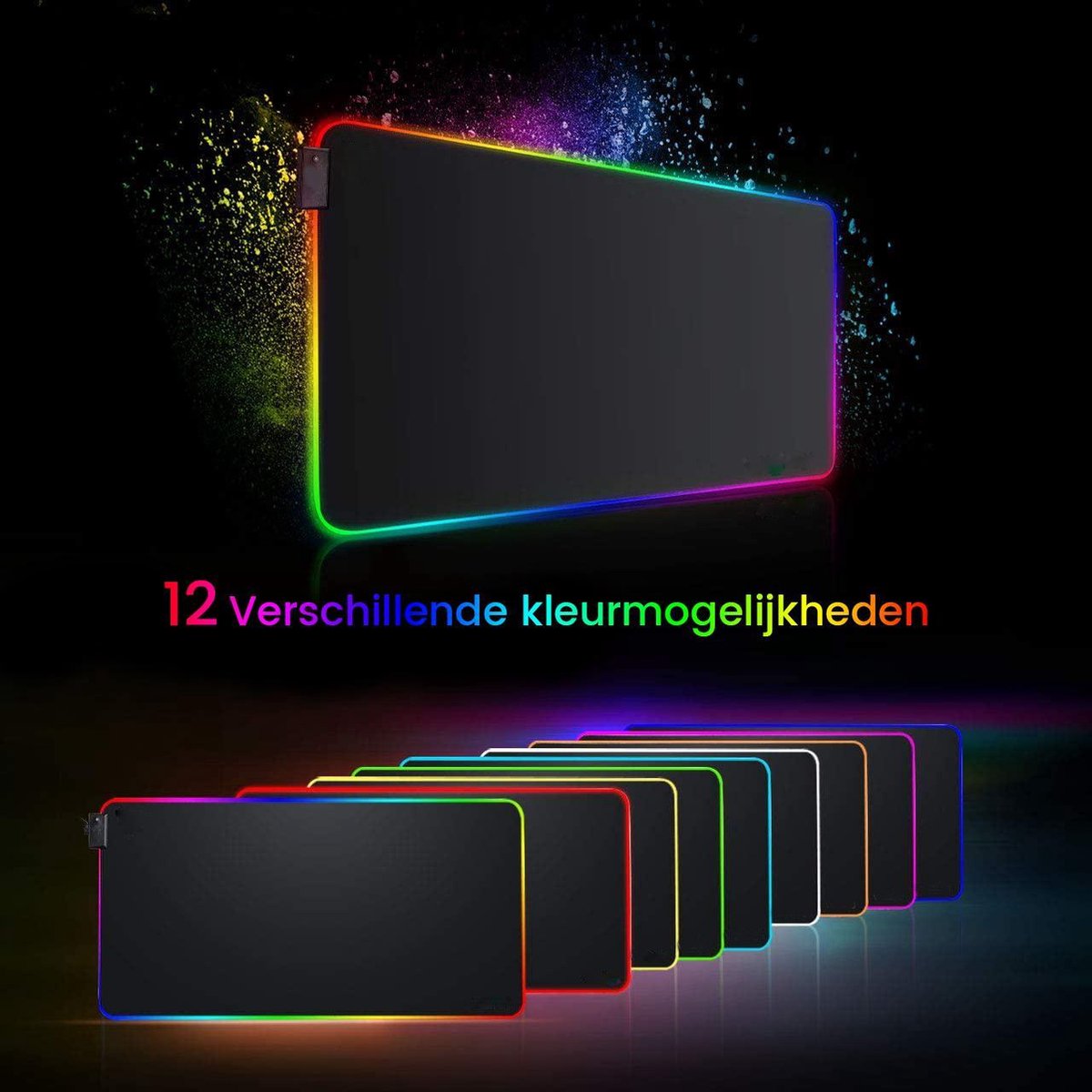 RGB Gaming Muismat XXL - Bureau onderlegger met Licht - 80 x 30 cm ...