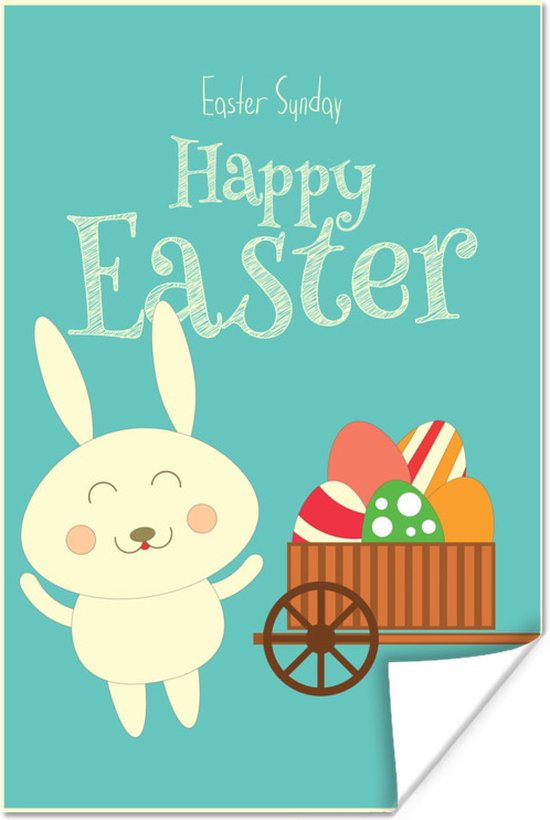 Poster Pasen - Quotes - Easter sunday happy easter - Haas - Paasei ...