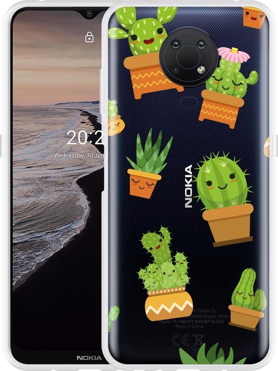 Nokia G10 Hoesje Happy Cactus - Designed by Cazy | bol.com
