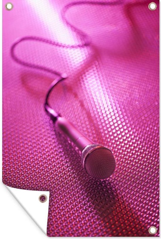 Décoration de jardin Gros plan d'un micro posé sur scène - 40x60 cm ...