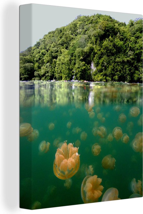 Tableau Peinture Méduse - Plantes - Water - 90x120 cm - Décoration ...