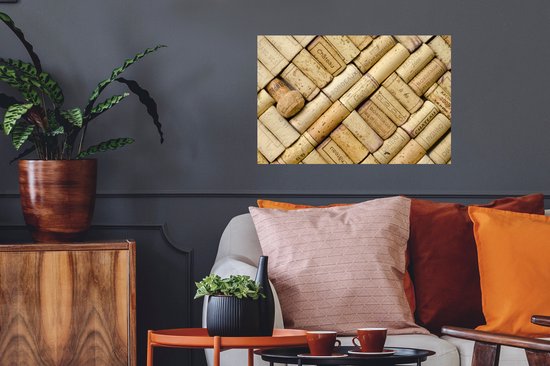 Muurstickers - Sticker Folie - Netjes neergelegde kurken - 60x40 cm ...