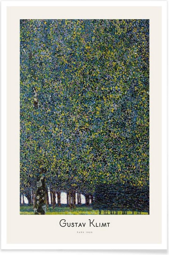 JUNIQE - Poster Klimt - Park -40x60 /Groen | bol.com