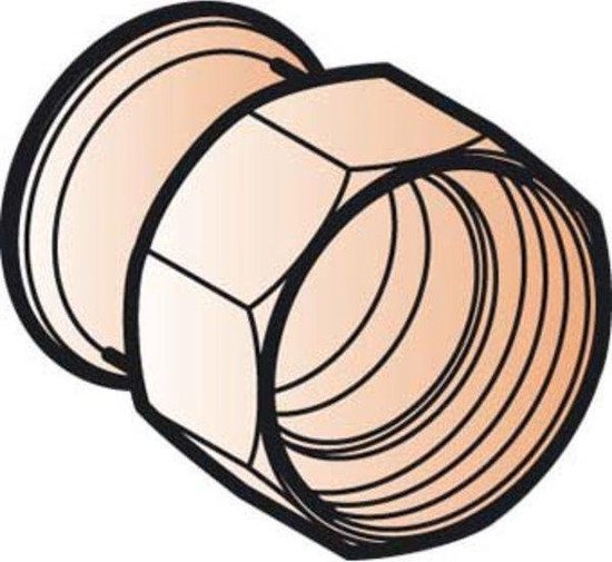 Geberit Mapress Koper vlakke koppeling met afdichtingsring koper 42xG2 ...