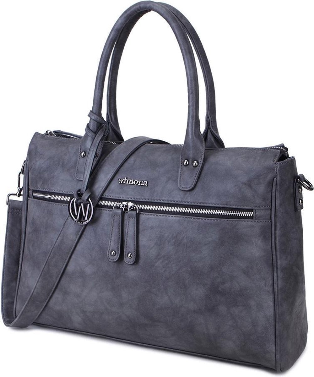 Wimona Fabiana Two 2022 Schoudertas / Laptoptas - 15,6 inch - Grijs ...