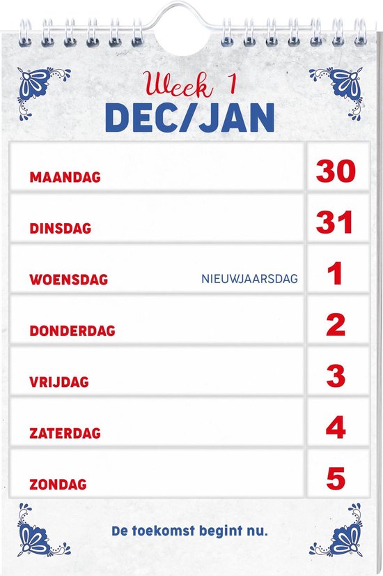 Dutch Grootletter Weekkalender 2020 | bol.com