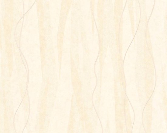 MODERNE GRAFISCHE STREPEN BEHANG - Beige Creme - AS Creation Siena ...