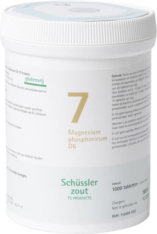 Schüssler Zout Nr. 7 Magnesium Phosphoricum D6 - 1 x 1000 Tabletten | bol