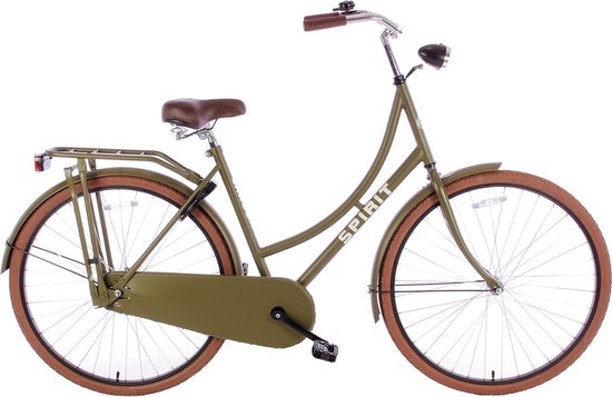 Spirit Omafiets Deluxe Mat-Groen 28 Inch - 50cm | bol.com