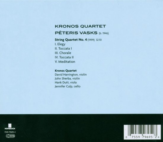 Peteris Vasks: String Quartet No 4, Kronos Quartet | Muziek | bol