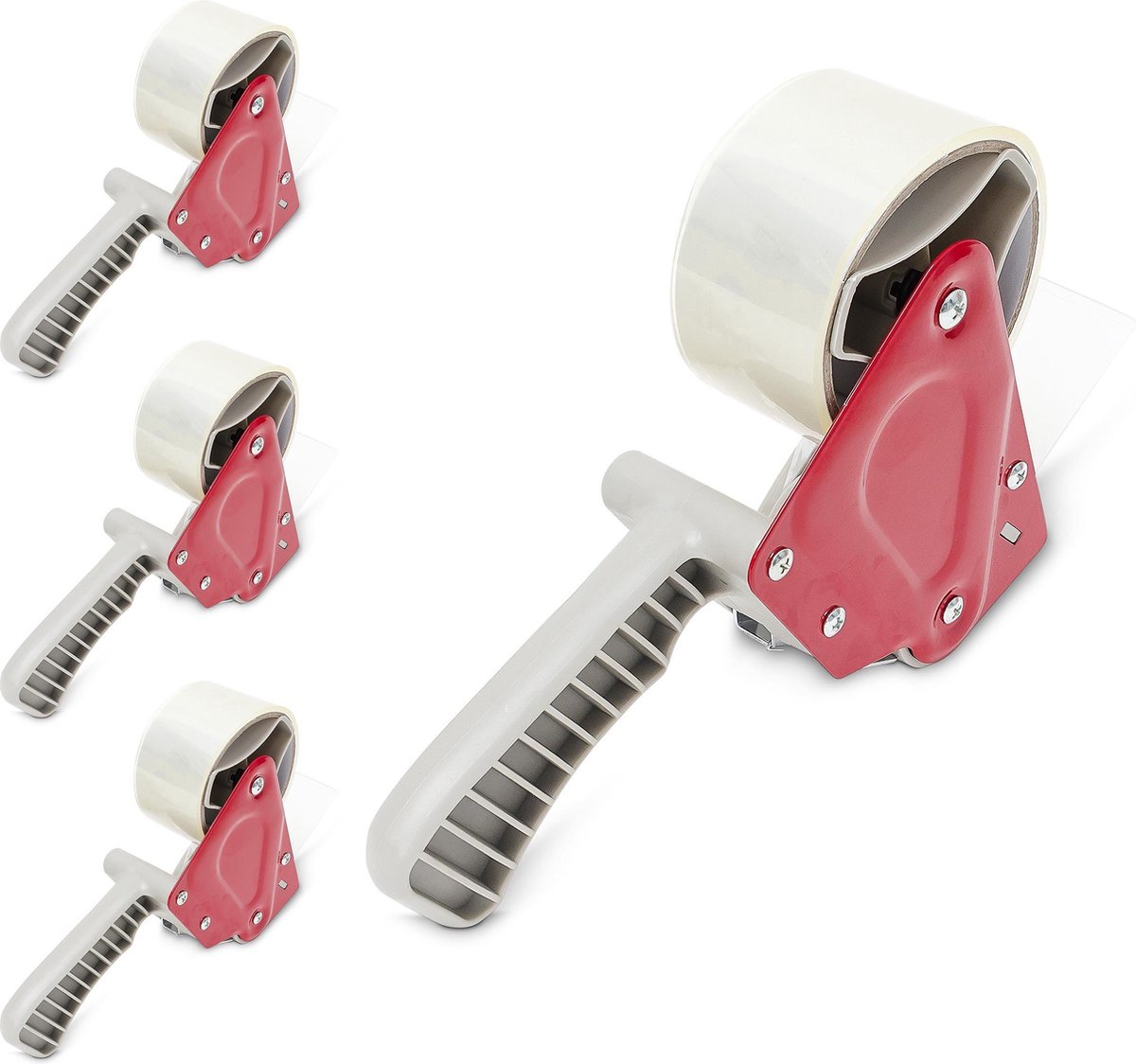 Relaxdays 4x tape dispenser - afroller - plakbandafroller - pakket ...