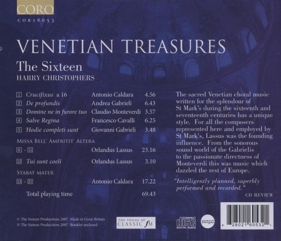 The Sixteen, Harry Christophers - Venetian Treasures (CD), The Sixteen, Harry... | bol