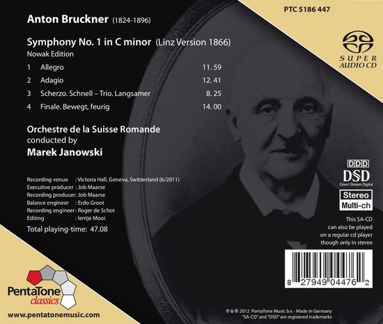 Orchestre De La Suisse Romande, Marek Janowski - Bruckner: Symphony No ...