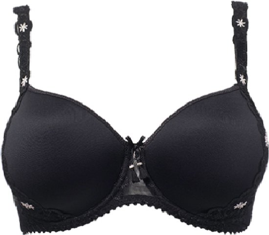 Louisa Bracq Marie-Antoinette Zwart - Voorgevormde bh Maat: 70H | bol