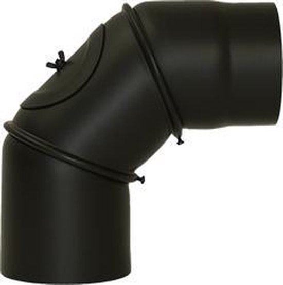 Bocht 90° Ø160 2mm zwart verstelbaar | bol.com