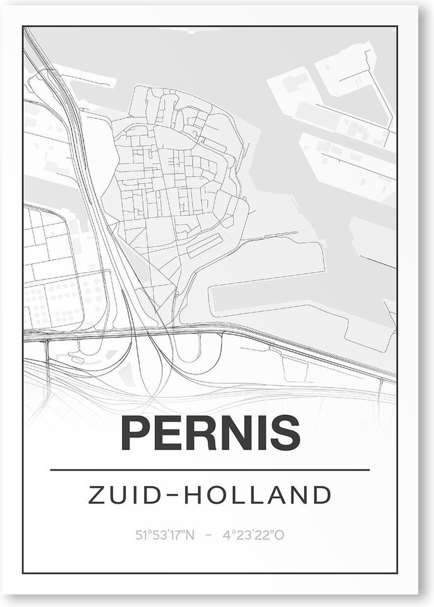 Poster/plattegrond PERNIS - 30x40cm | bol.com