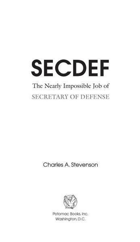 SECDEF (ebook), Charles A. Stevenson | 9781612342795 | Boeken | bol.com