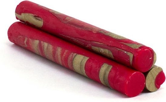 Posta M | Flexibele lak | 3 staven | rood-goudgemarmerd | bol