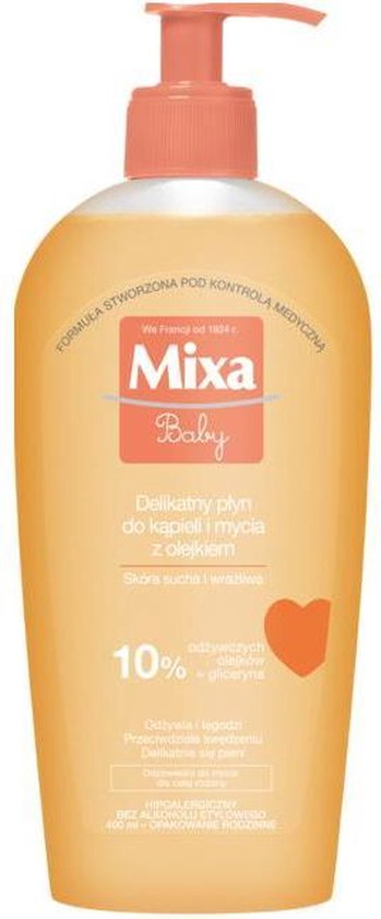 Mixa - Baby Gentle Bath And Wash Made Of Oil 400Ml | bol