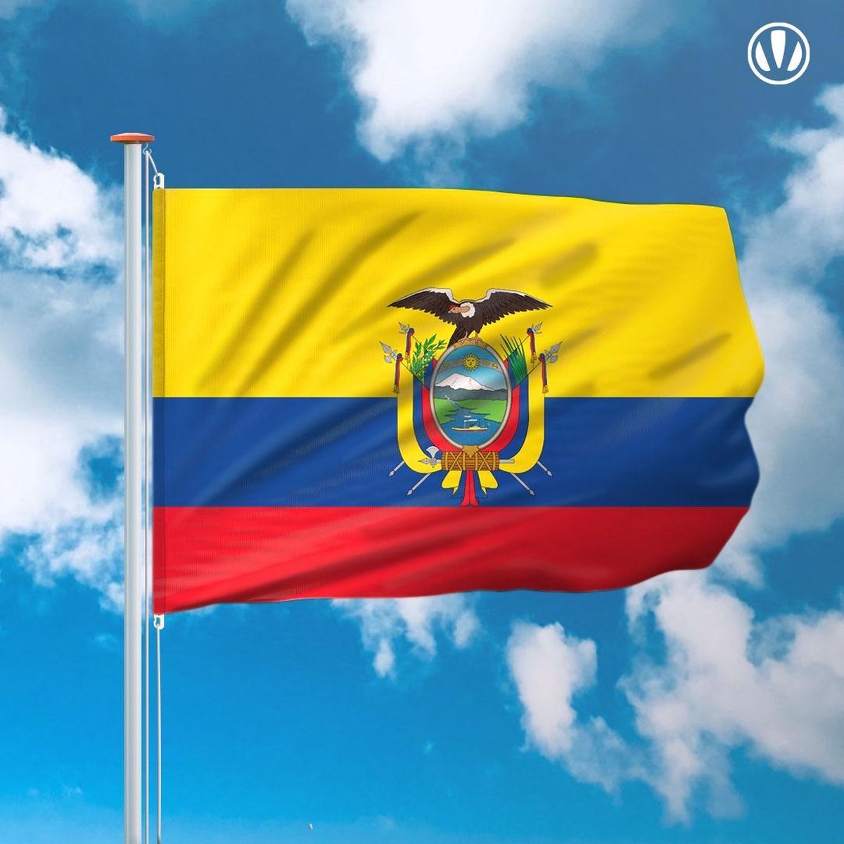 vlag Ecuador 150x225cm - Spunpoly | bol.com