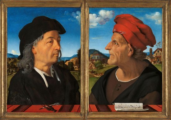 Schilderij / Poster Portretten van Giuliano en Francesco Giamberti da ...