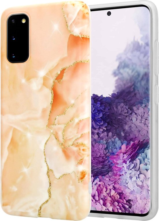 Peachy Dreamy Marmer Samsung Galaxy S20 hoesje - oranje | bol.com