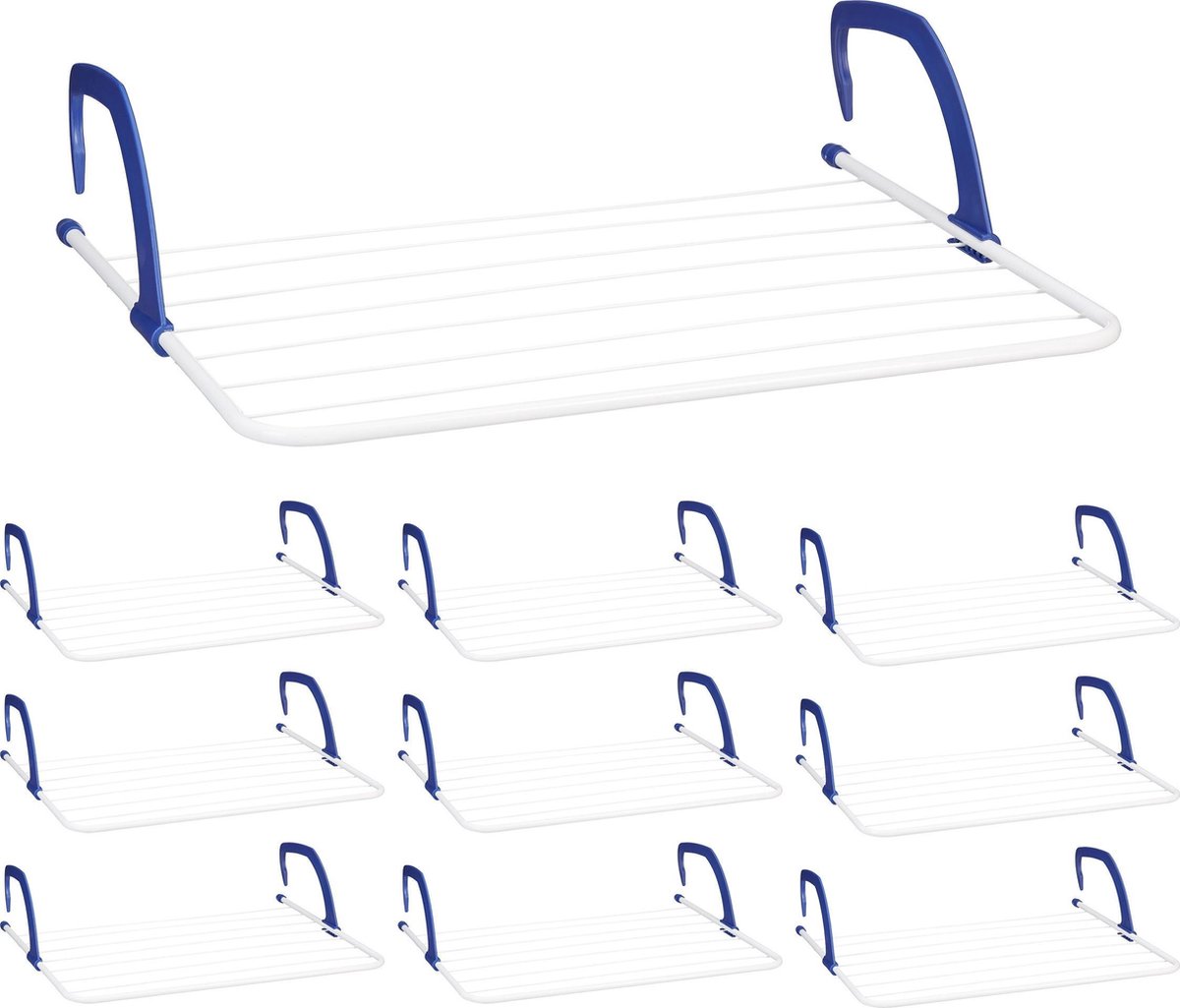 Relaxdays 10 x hangdroogrek - droogrek hangend - camping - balkon - 4,8 ...