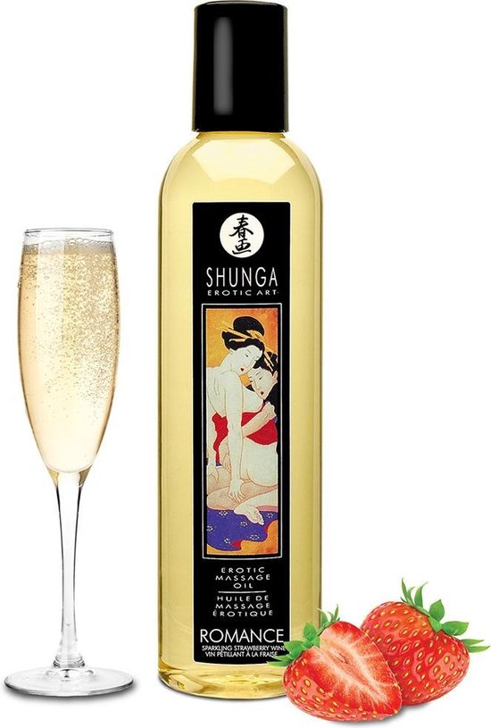 Champagne And Strawberries Massage Oil 240 Ml Massage Oils Shunga