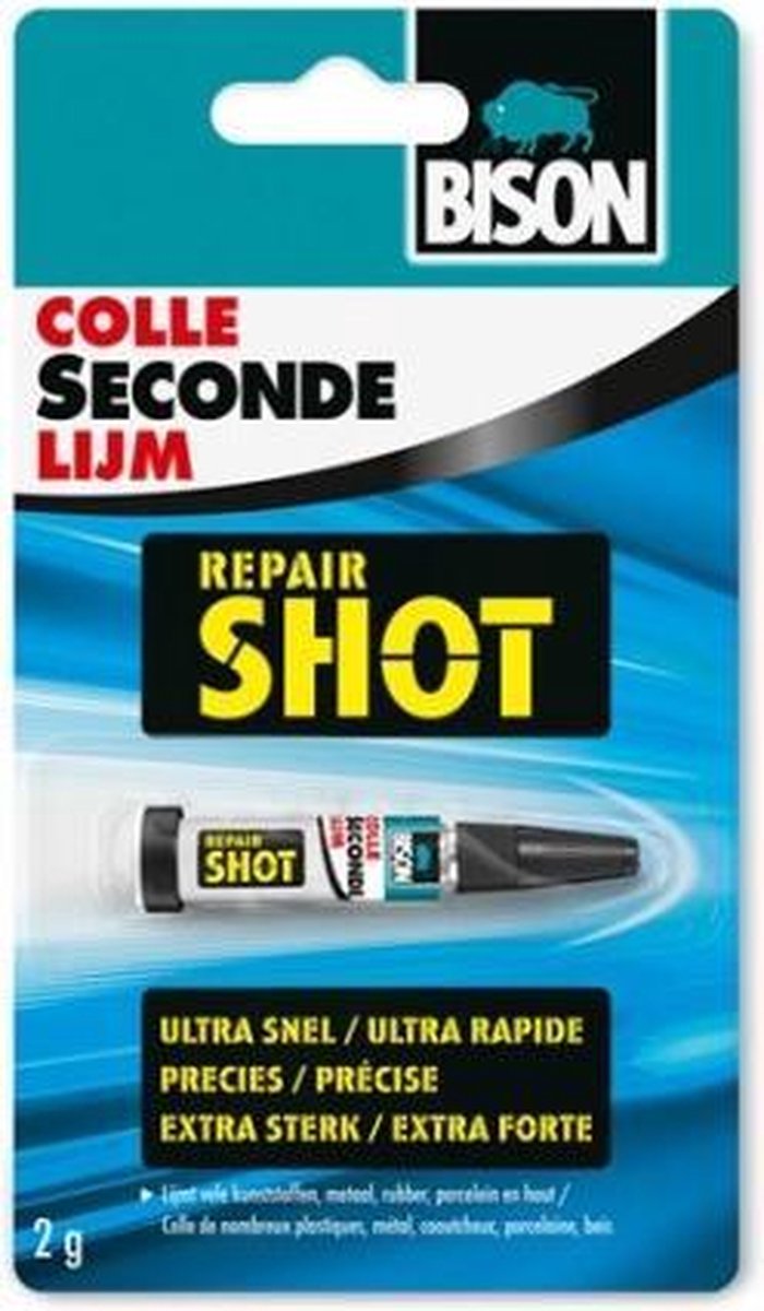 Bison Secondelijm Repair Shot 2g | bol.com