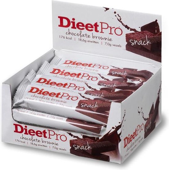 Dieet Pro Snack choco brownie 50 gram 16 stuks | bol