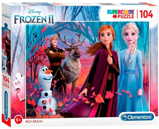 Clementoni - Puzzel 104 Stukjes Brilliant Frozen 2, Kinderpuzzels, 6-8 ...