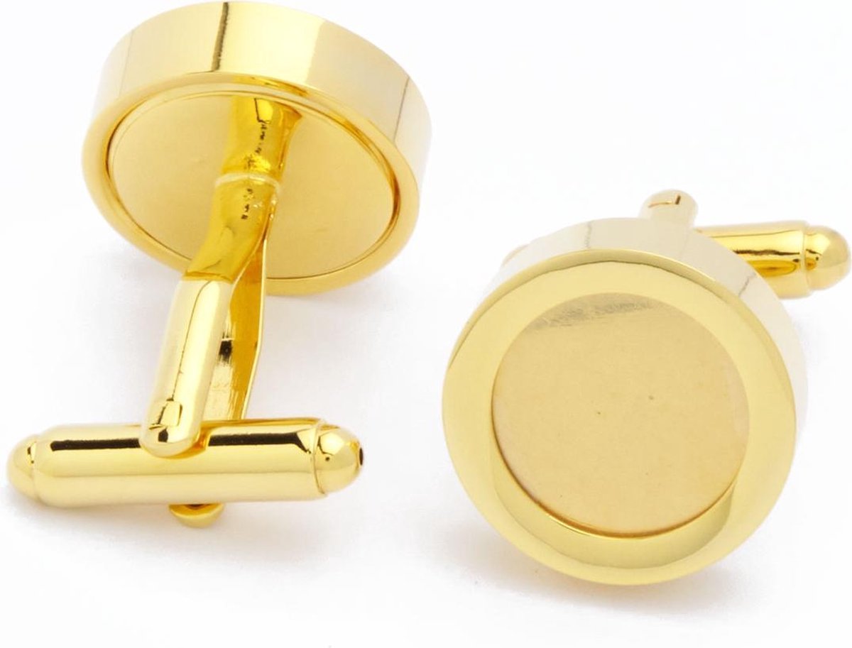 Manchetknopen - Verwisselbare Foto Schroefsysteem Goud | bol.com