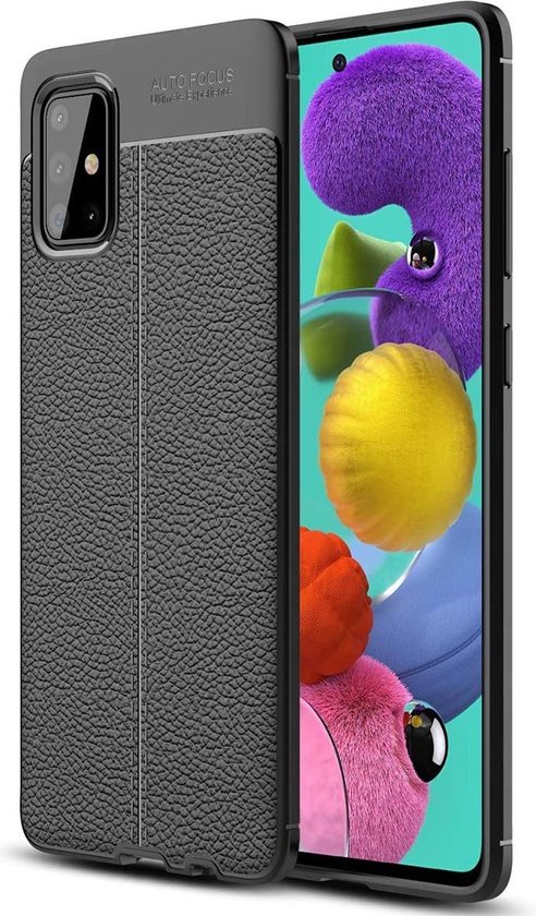 Litchi Fibre Hoesje TPU Flexibele beschermhoes - Geschikt voor: Samsung ...