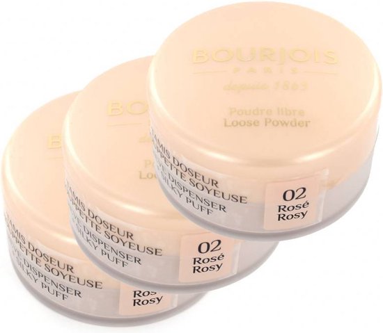 Bourjois Loose Powder Poeder - 02 Rosy - 3 stuks | bol.com