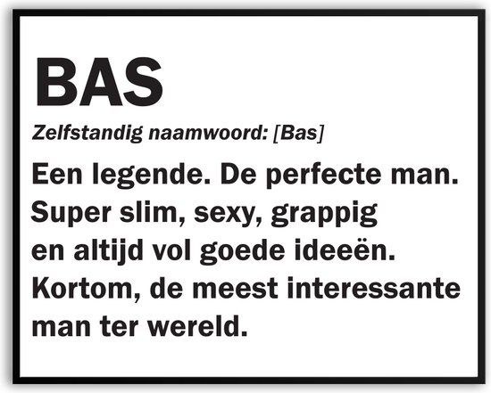 Bas Woordenboek Fotolijst met glas 40 x 50 cm - Prachtige kwaliteit ...