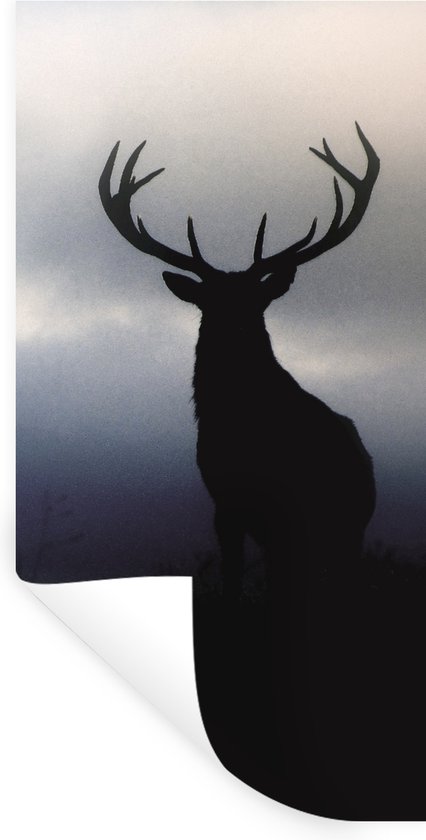 Muurstickers - Sticker Folie - Hert - Silhouet - Mist - 40x80 cm ...