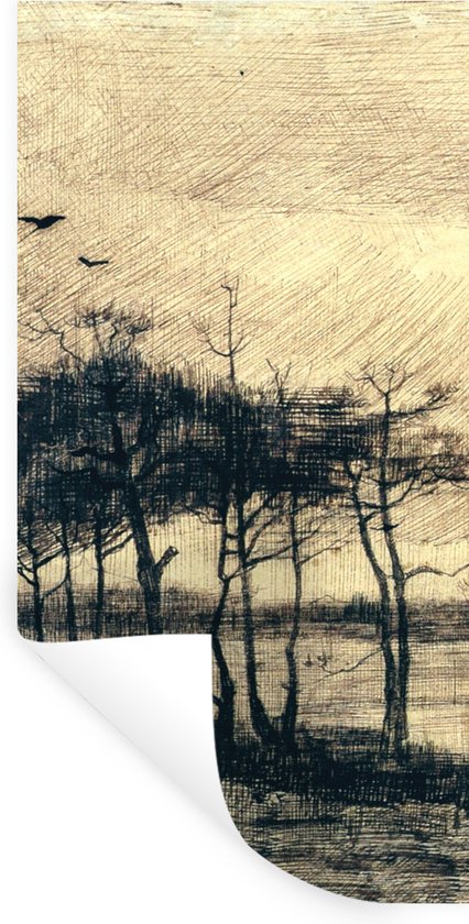 Muurstickers - Sticker Folie - Dennenbomen in het moeras - Vincent van ...