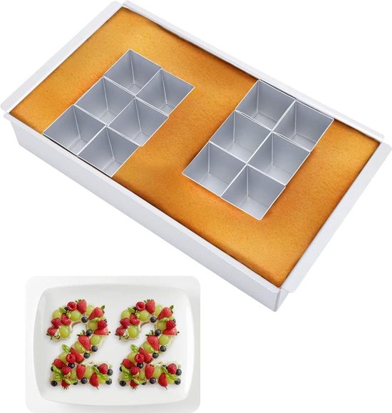 Bakvormen, aluminium, verstelbaar, bakvorm, letters, cijfers, taartvorm ...