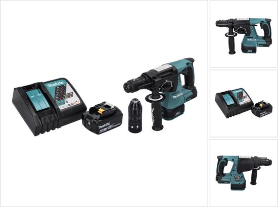 Makita DHR 243 RG1 accu-boorhamer 18 V SDS plus Brushless + 1x accu 6,0 Ah + oplader | bol