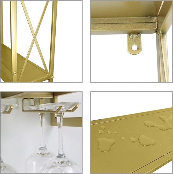 wijnflessen, vrijstaand, flessenrek 8.4D x 59.9W x 21.3H centimetres | bol